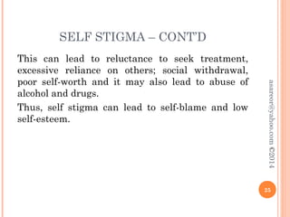 Stigma and mental illness | PPT