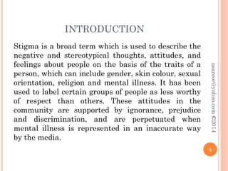 Stigma and mental illness | PPT