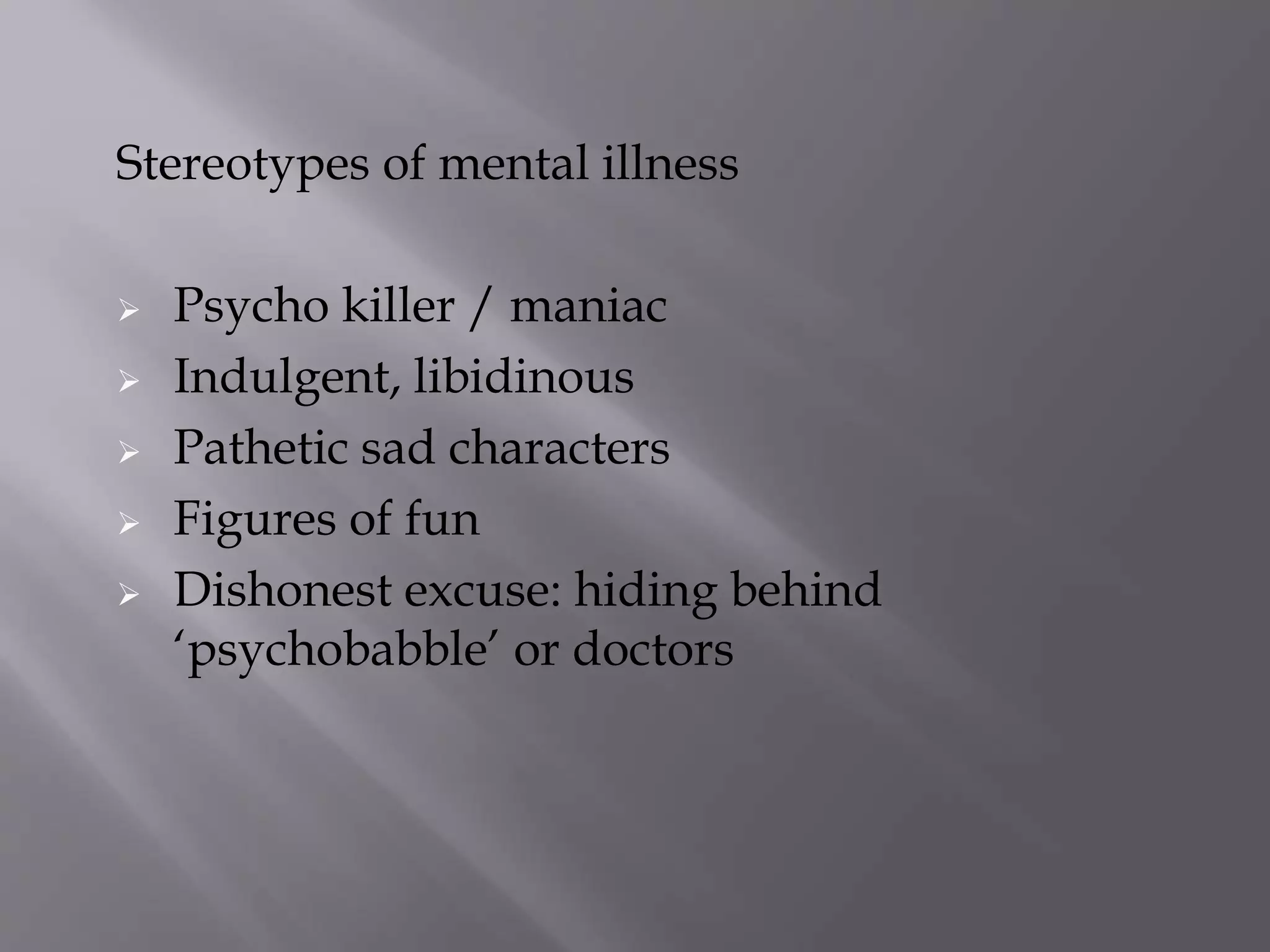 Stigma and mental illness | PPTX