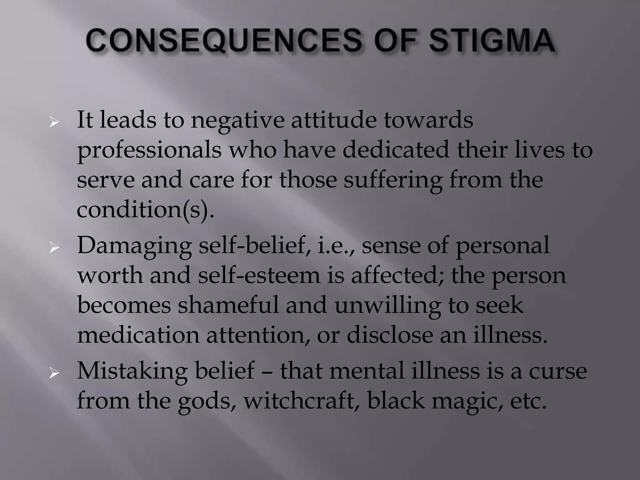 Stigma and mental illness | PPTX