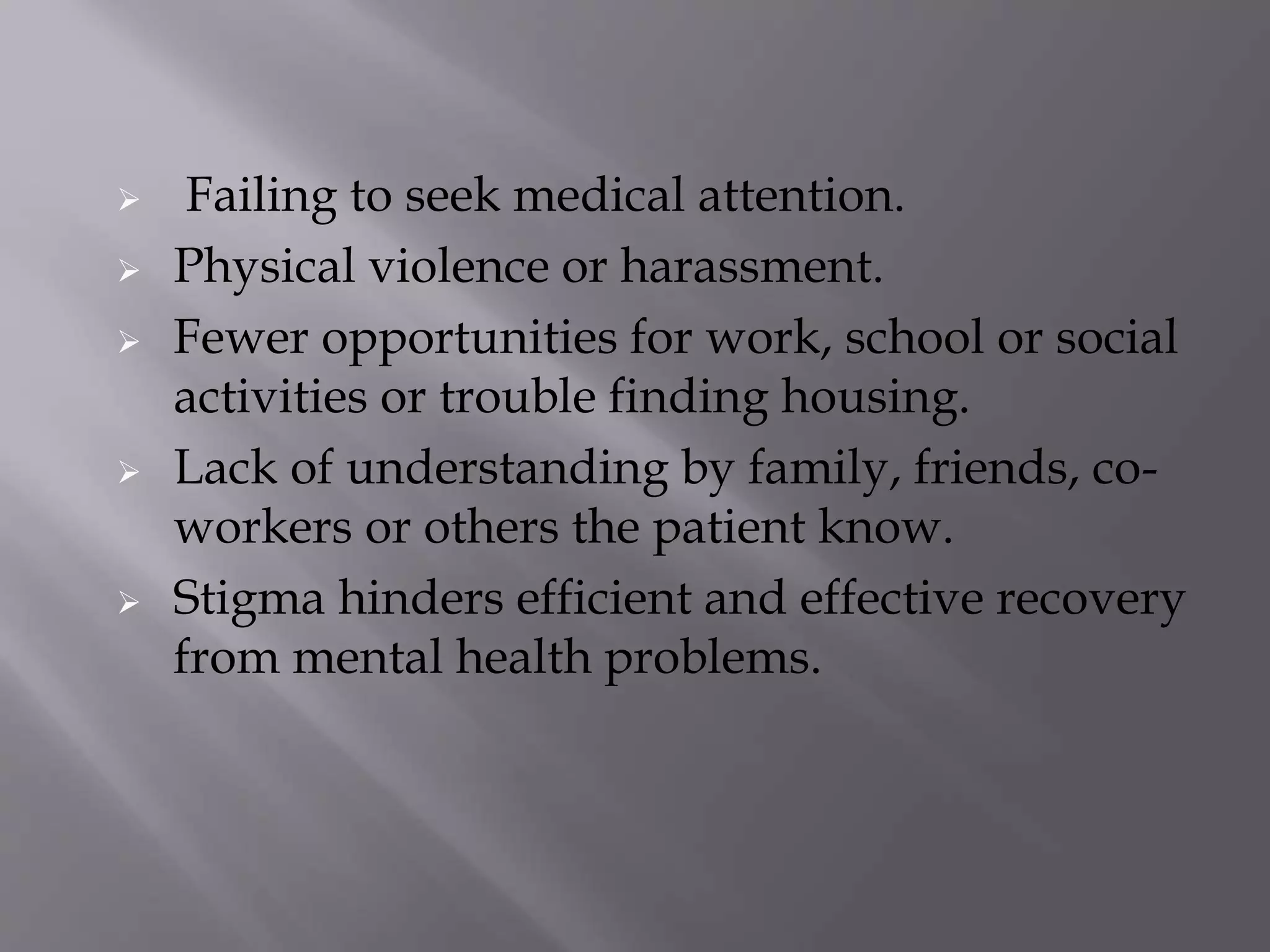 Stigma and mental illness | PPTX