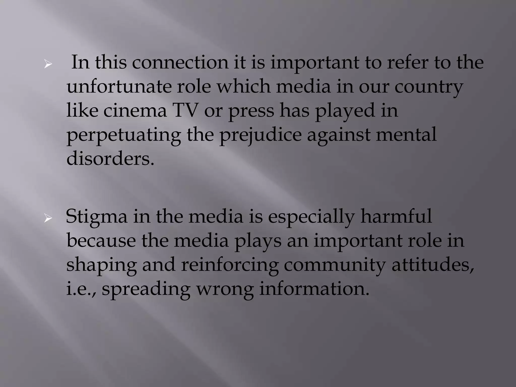 Stigma and mental illness | PPTX