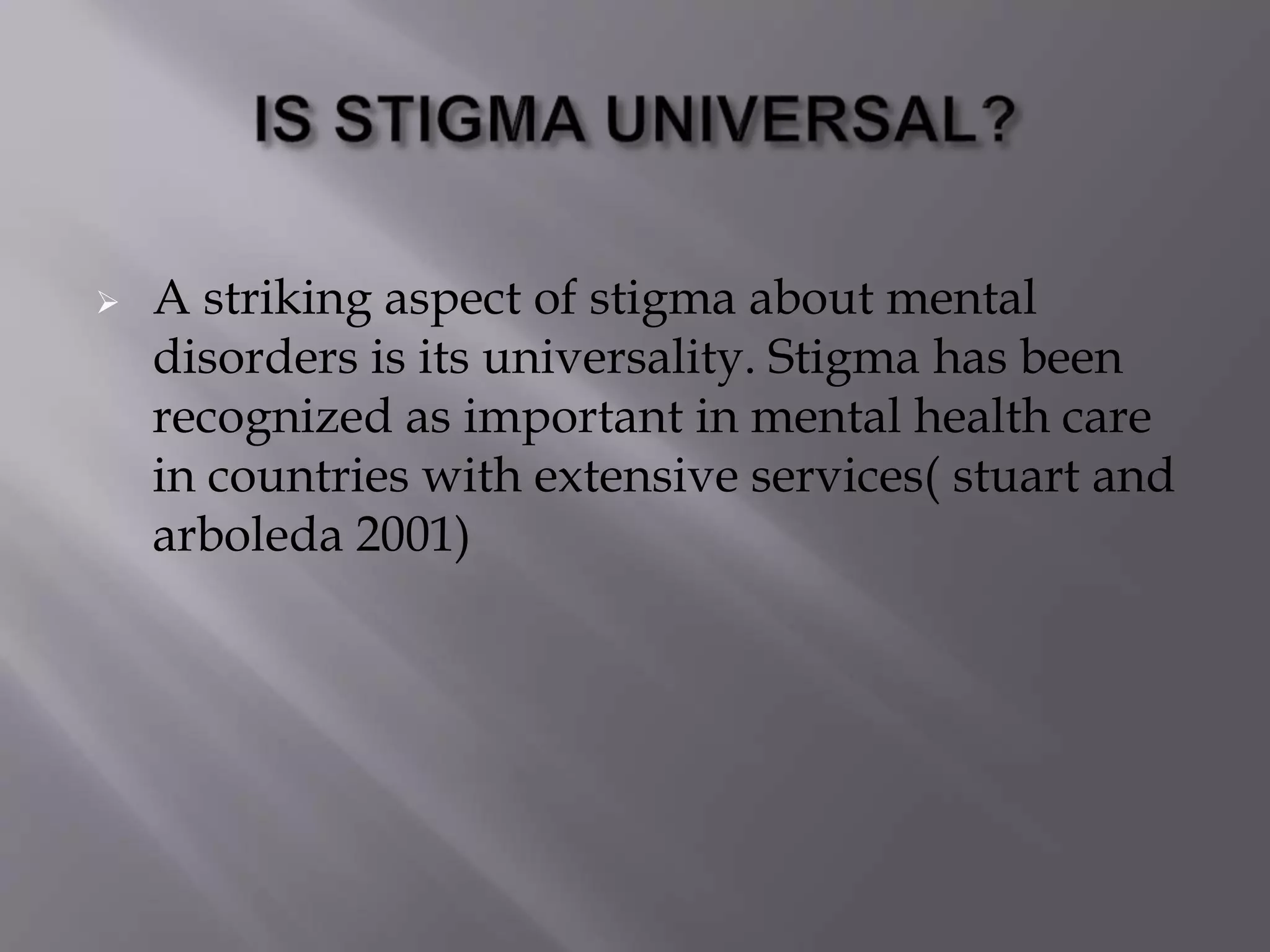 Stigma and mental illness | PPTX