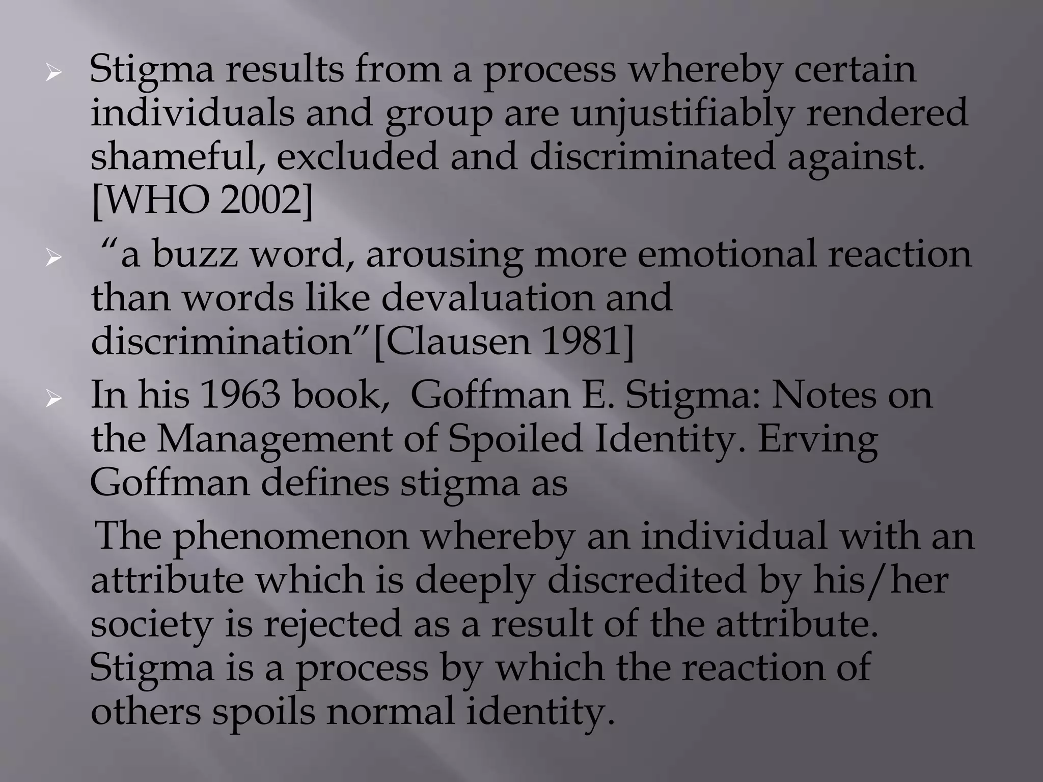 Stigma and mental illness | PPTX