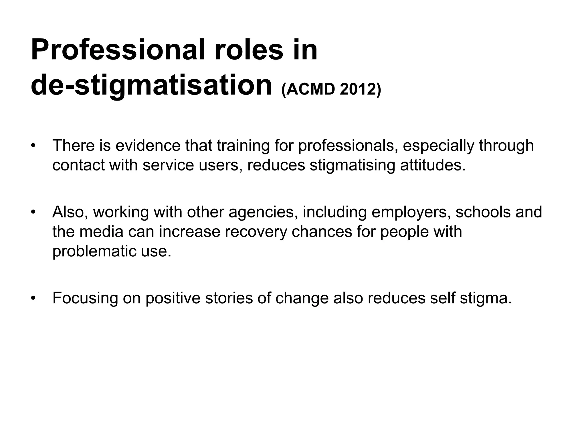 Stigma and stereotypes: unconditional positive regard | PPTX