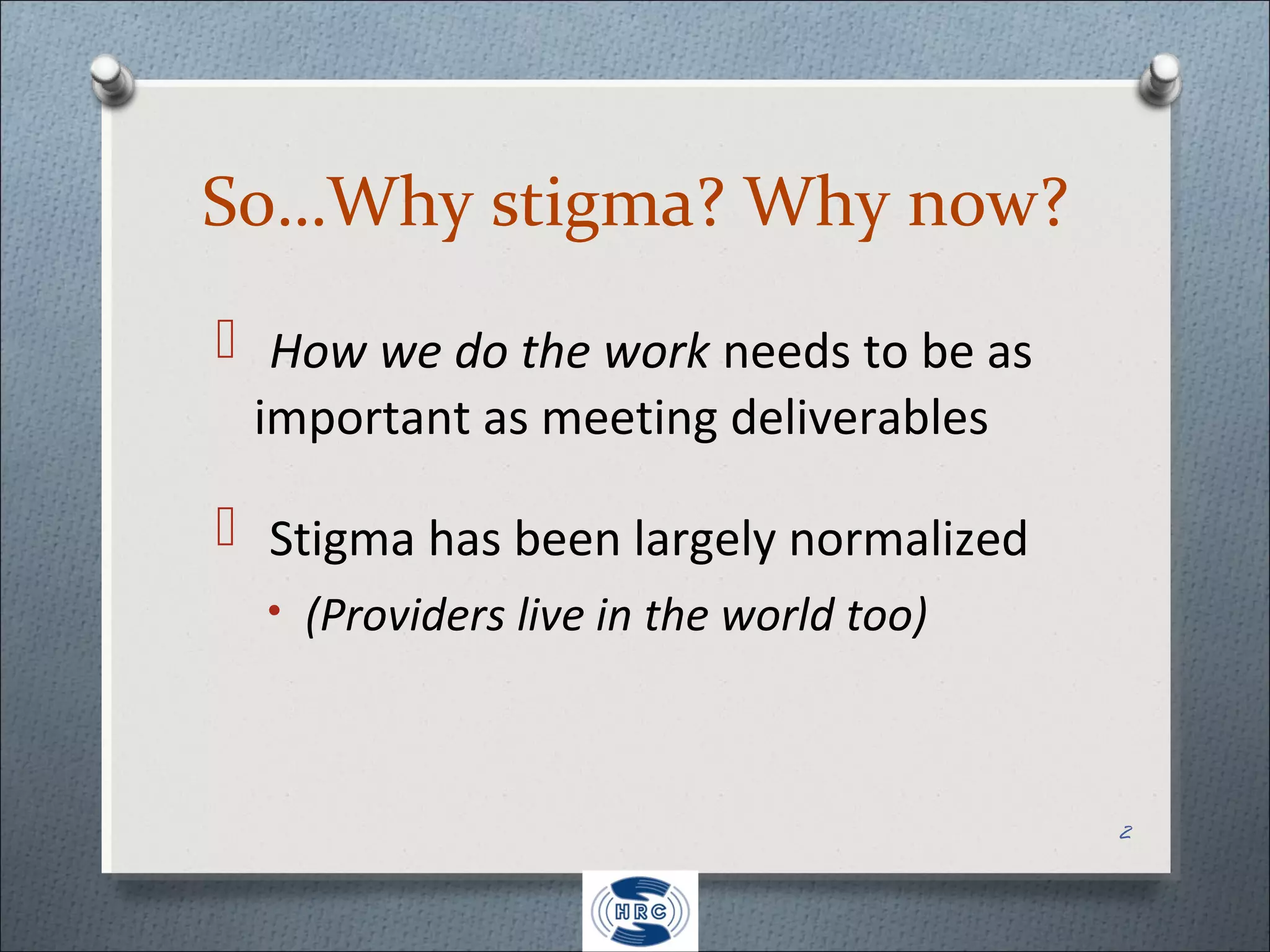 Understanding Drug-Related Stigma | PPT