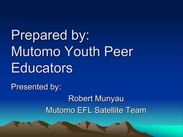 Stigma & discrimination mutomo youth | PPT
