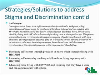 Stigmatization and Discrimination | PPT