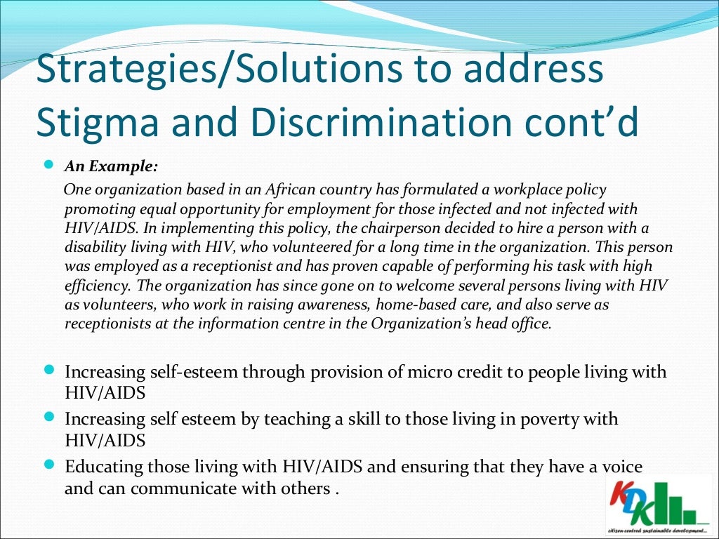 Stigmatization And Discrimination