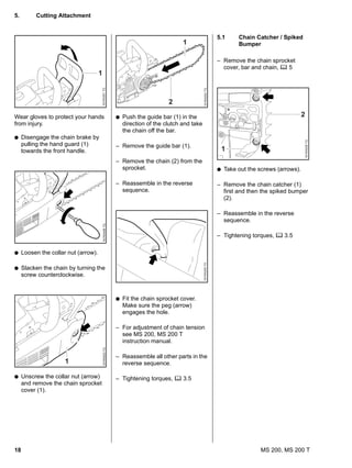 Stihl ms 200 chainsaw service repair manual | PDF