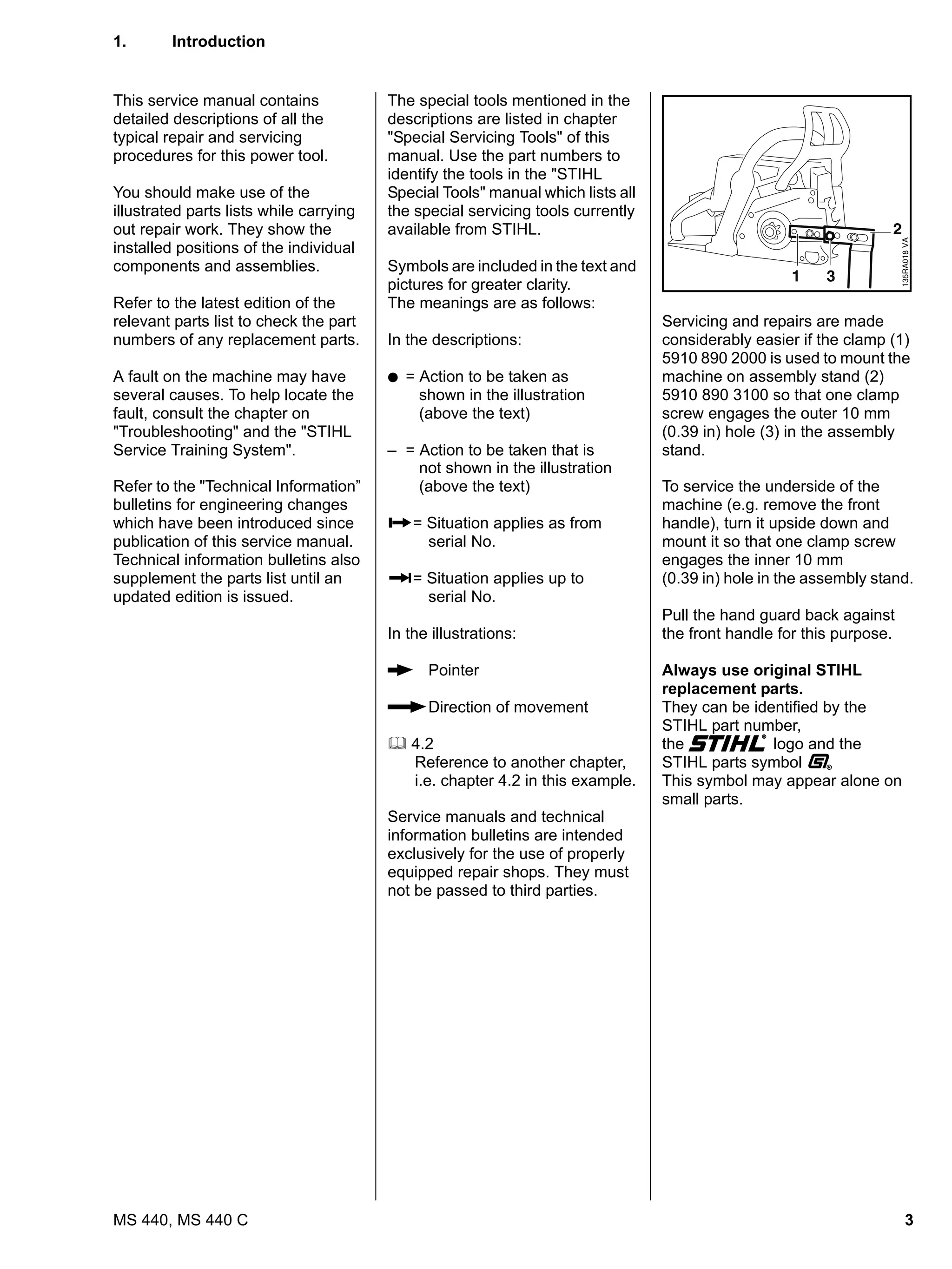 Stihl ms 440 c chainsaw service repair manual | PDF
