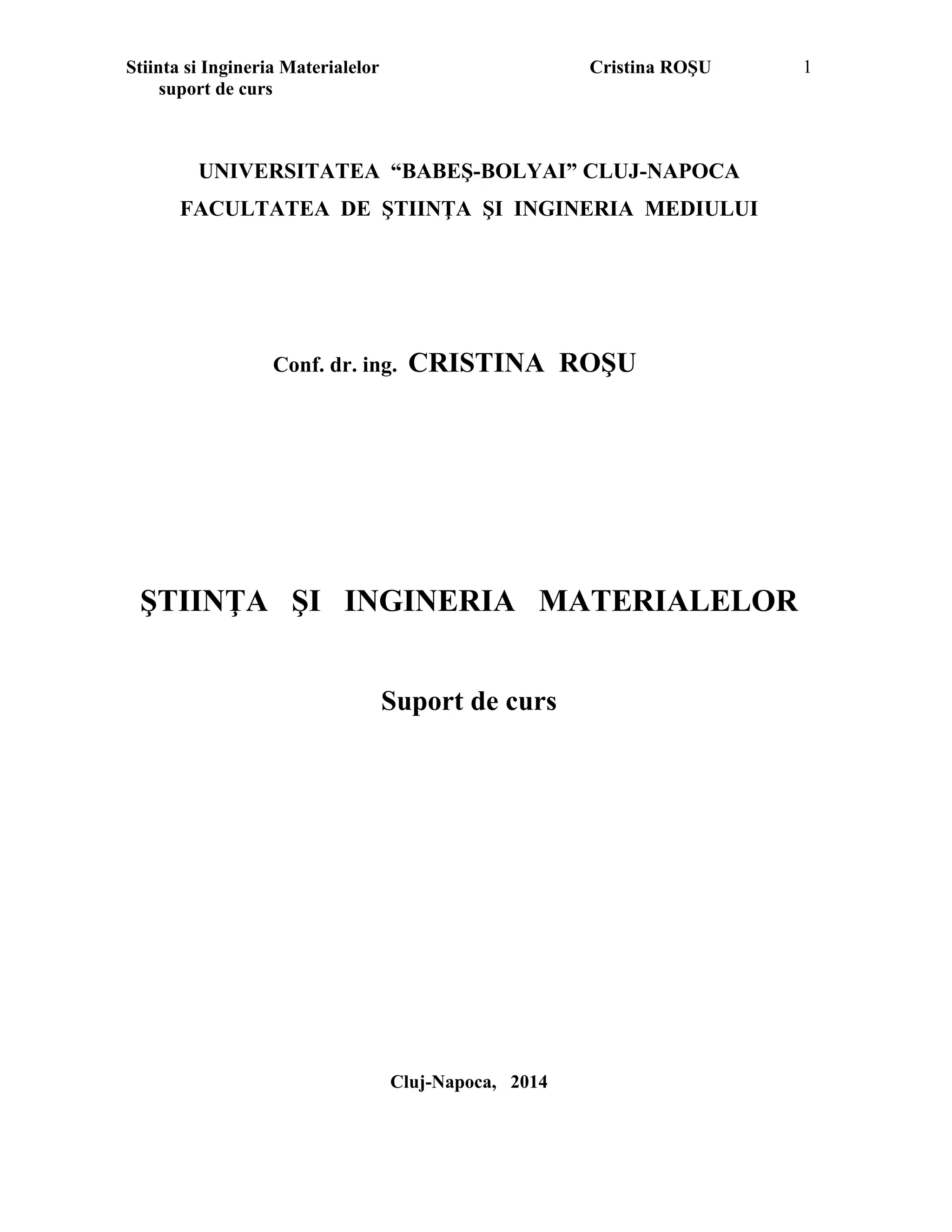 Stiinta si ingineria materialelor | PDF