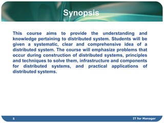 Stij5014 distributed systems | PPT