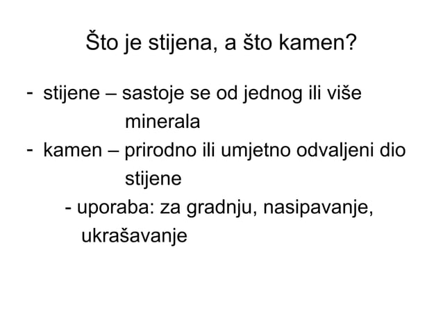 Stijene - vrste i uporaba | PPT