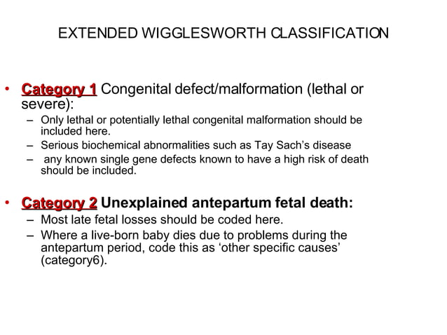 Still Birth Classification | PPT