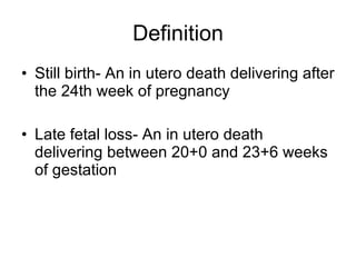Still Birth Classification | PPT