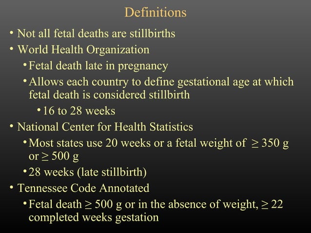 Stillbirth | PPT