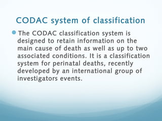 Epidemiology of Still birth | PPT