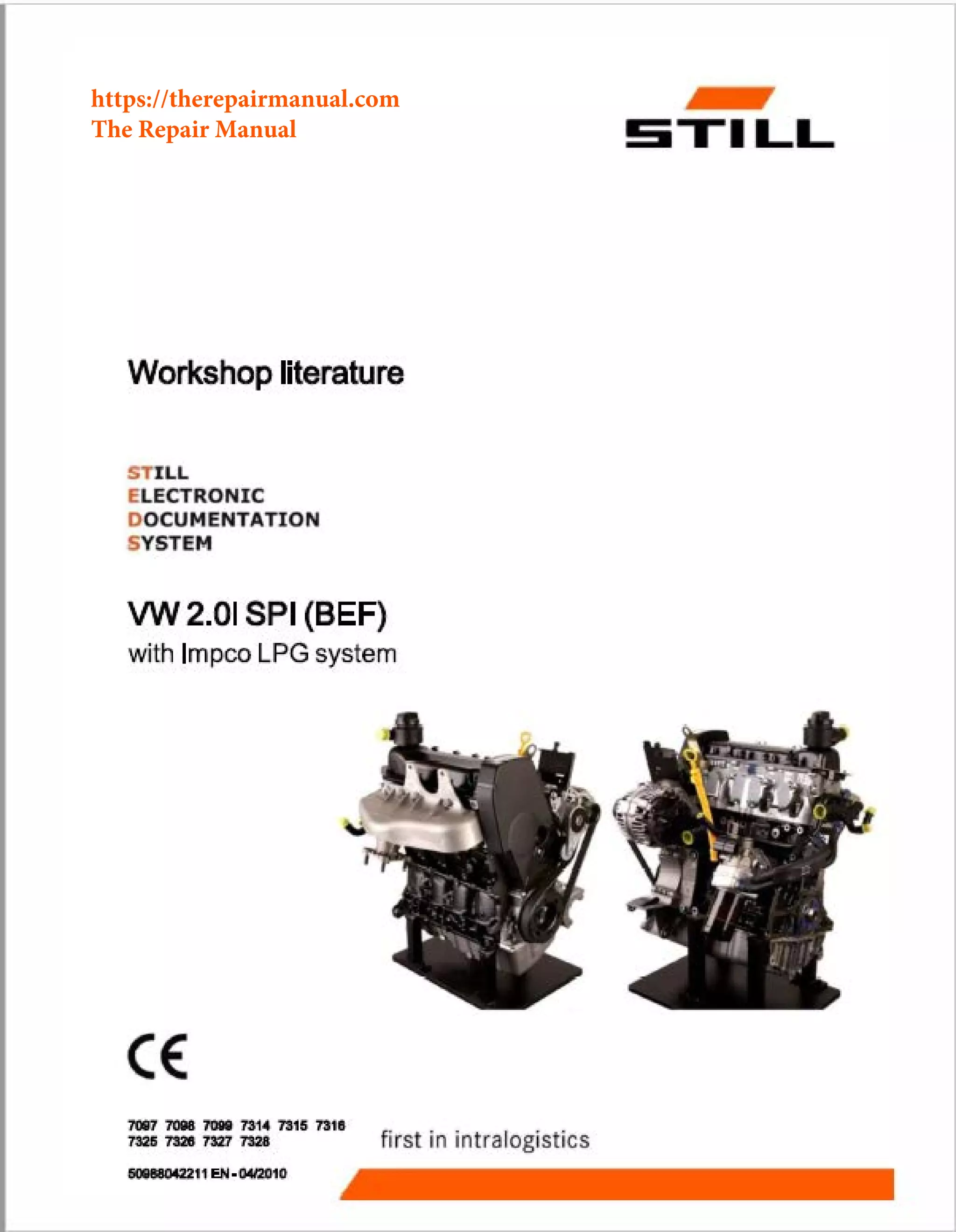 Still engine vw 2.0i spi (bef) with impco lpg system repair manual | PDF