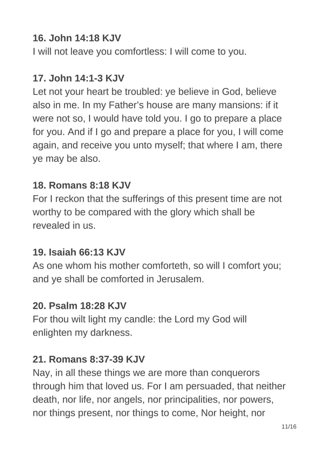 80+ Best Bible Verses for Comfort | PDF