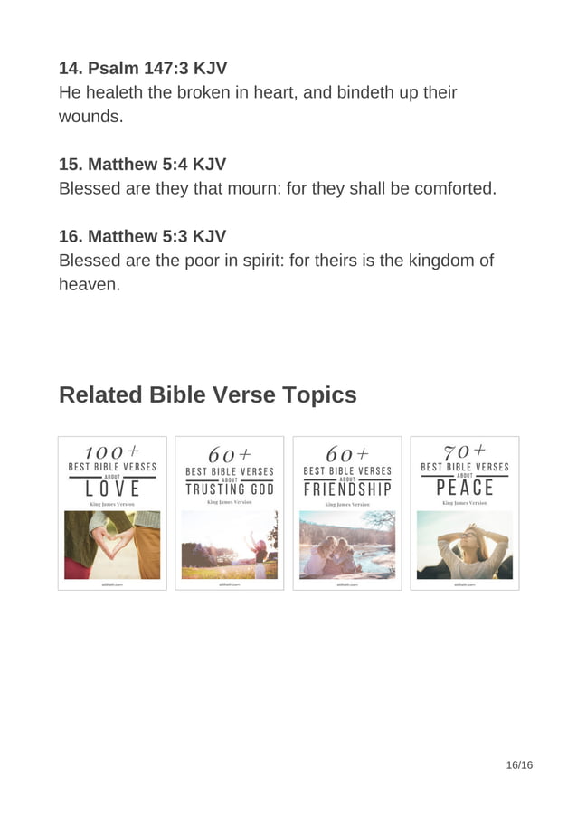 80+ Best Bible Verses for Comfort | PDF