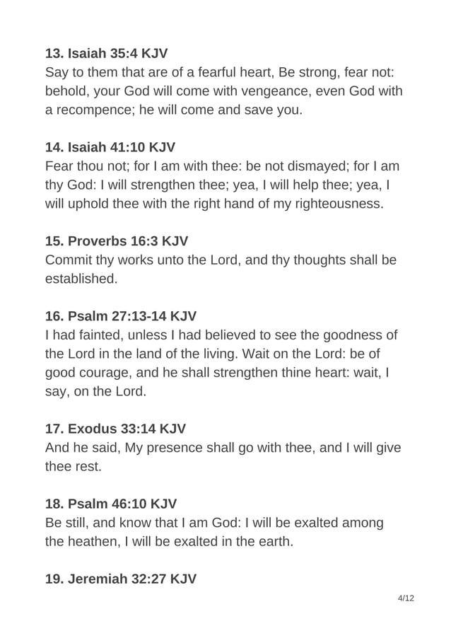 50+ Best Bible Verses about Stress | PDF
