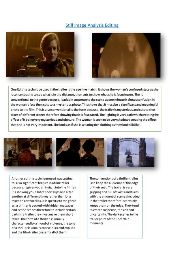 Still image analysis editing | PDF