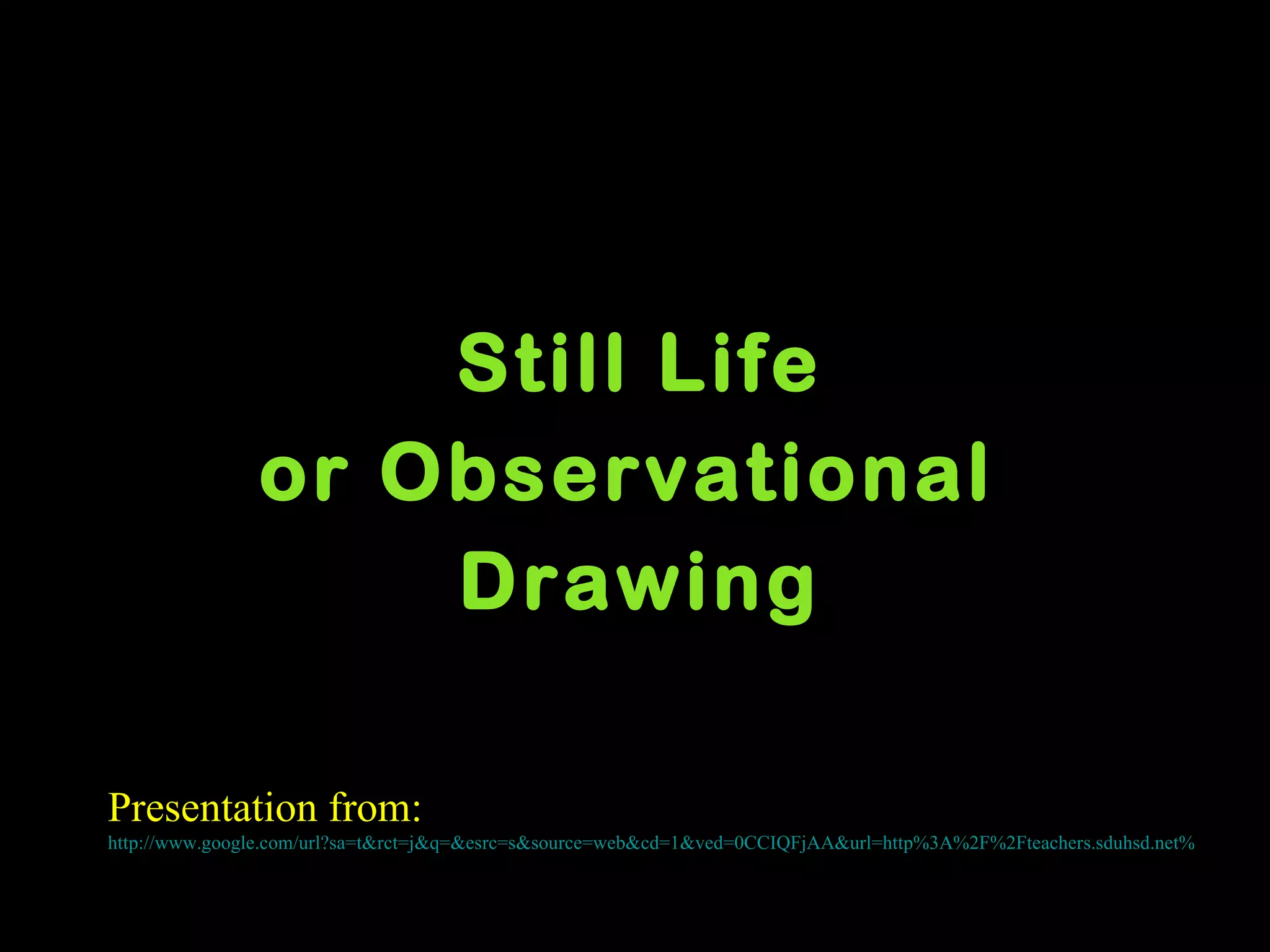 Still life drawing | PPT