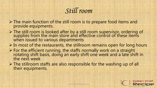 Still room, plate room, pantry room in hotel | PPTX