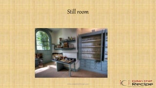 Still room, plate room, pantry room in hotel | PPTX