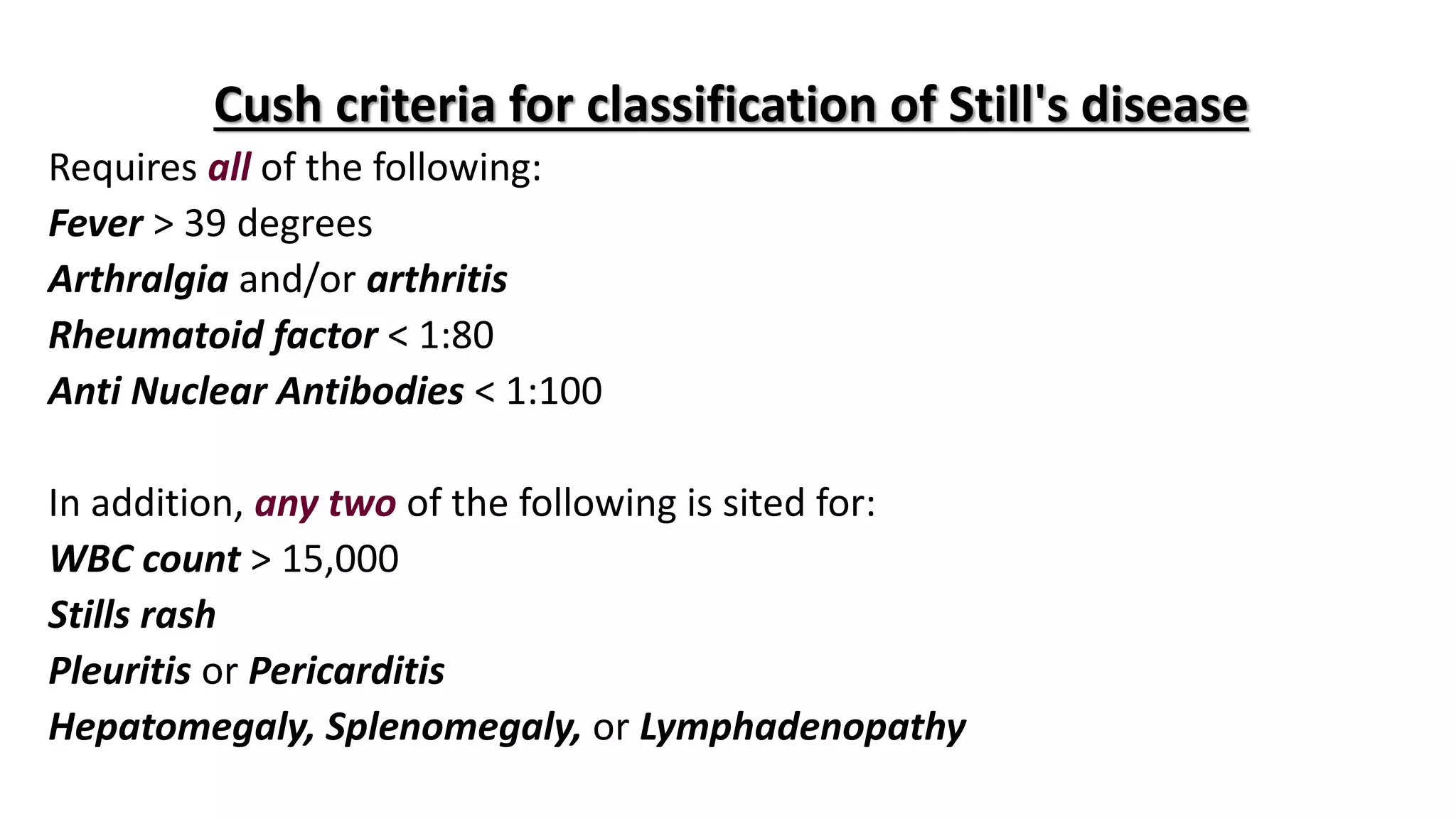 Still's disease | PPTX