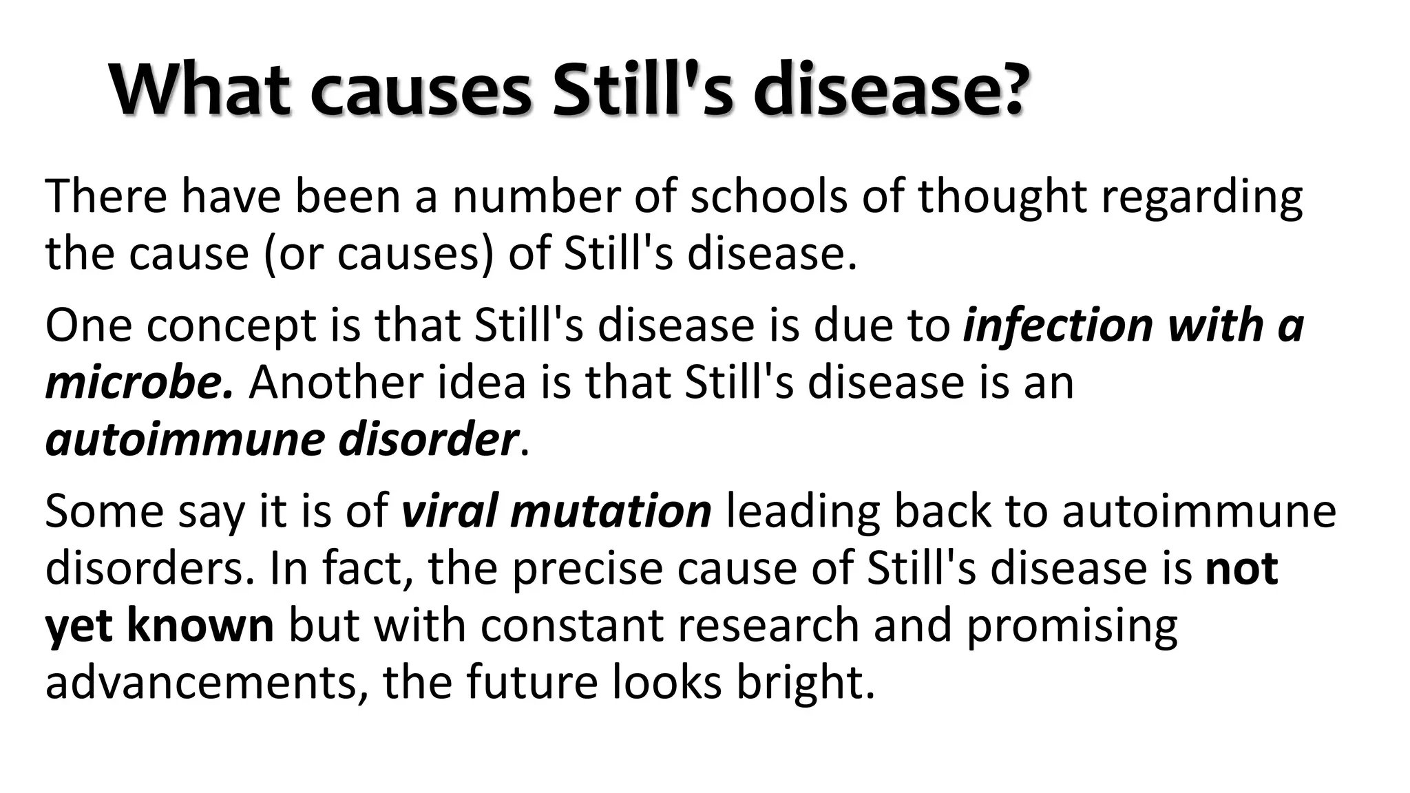 Still's disease | PPTX