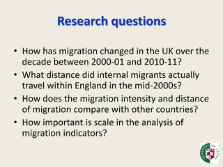 Monitoring Internal Migration in the United Kingdom | PDF