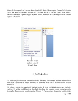 Stilovi u word_u | DOCX