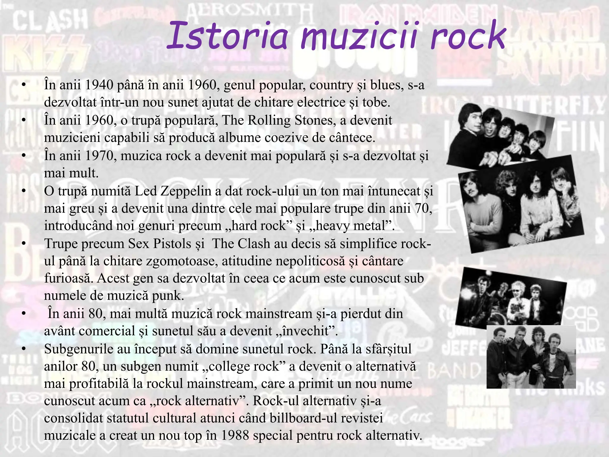 Stilul de muzică rock, heavy metal, rock | PPTX