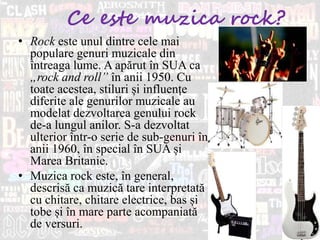 Stilul de muzică rock, heavy metal, rock | PPTX