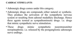 STIMULANTS ppt.pptx pharmacology stimulants classification | PPTX