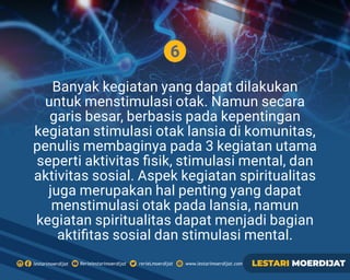 Stimulasi Otak Pada Komunitas Lansia | PDF