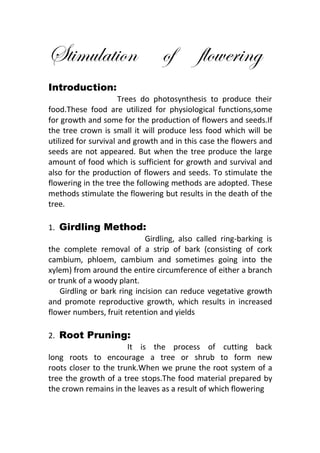 Stimulation of flowering | PDF