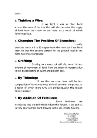 Stimulation of flowering | PDF