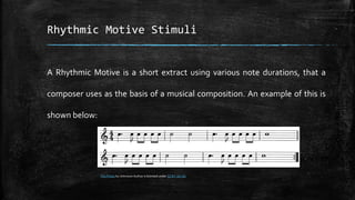 Stimuli in musical composition | PPTX