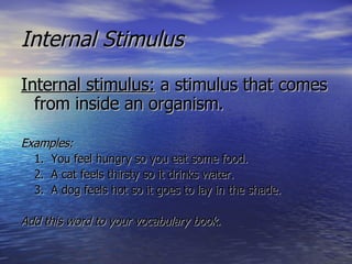 Stimulus And Response | PPT