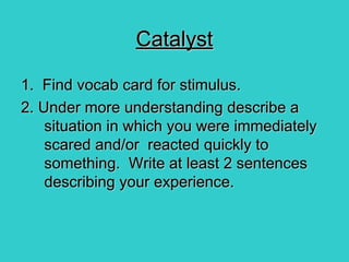 Stimulus and-response-tina | PPT