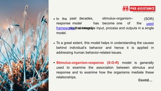 Stimulus-Organism-Response ( SOR ) Model - Phdassistance | PPTX