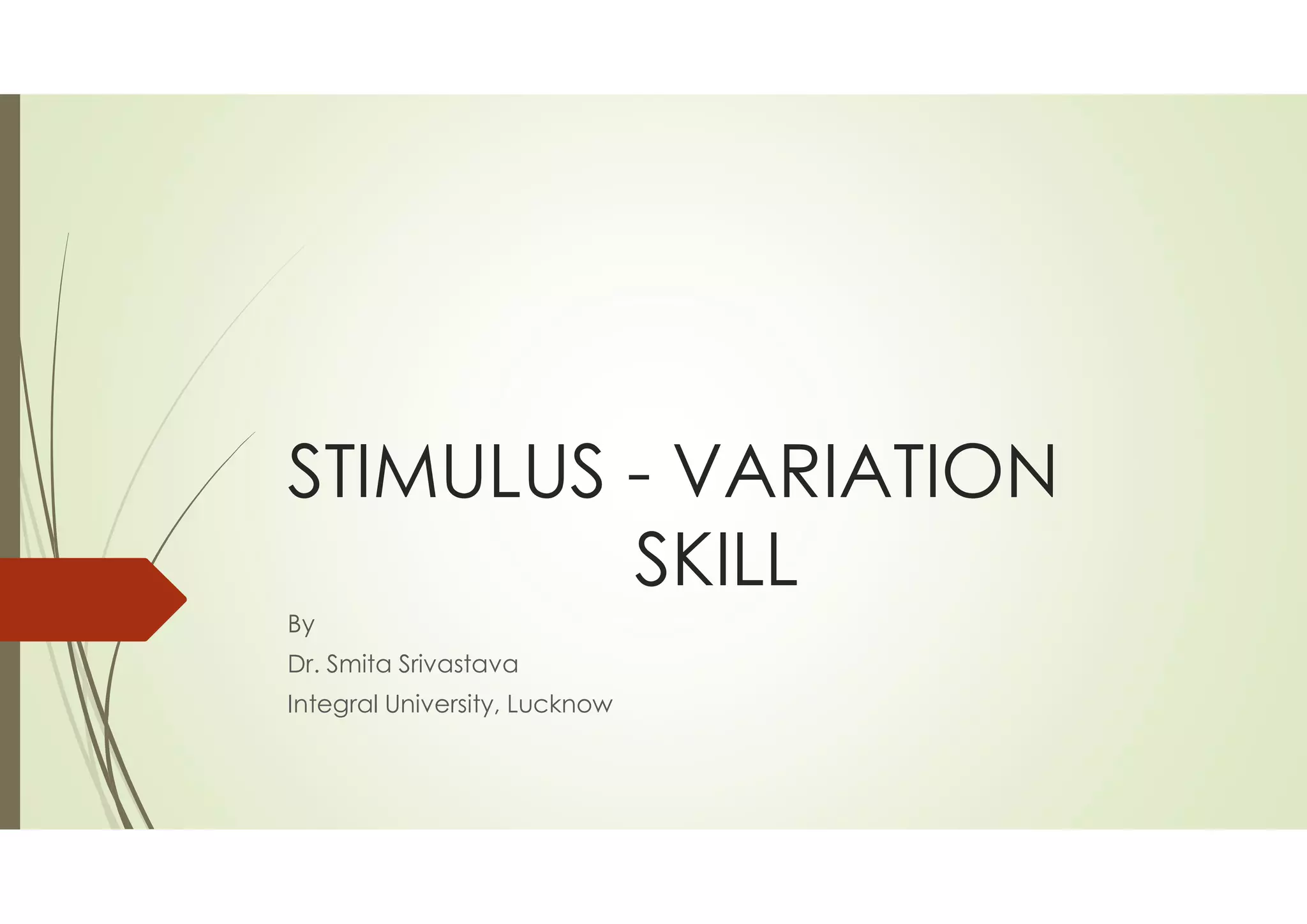 Stimulus variation skill pdf | PDF | Biological Sciences | Science