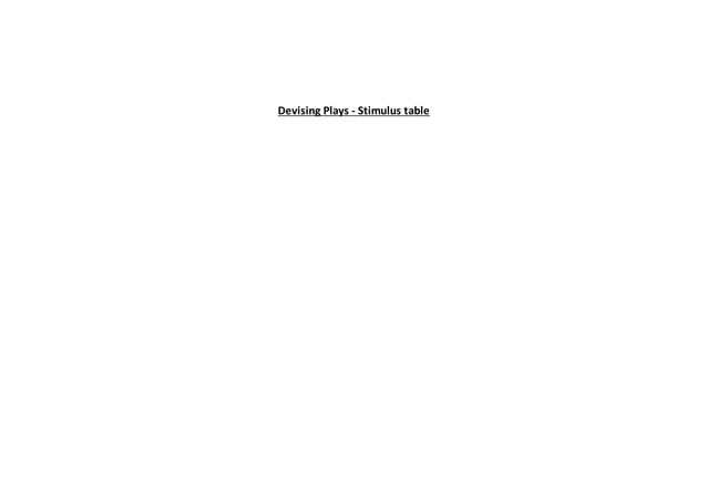 Stimulus+ideas+sheet 5 | PPT