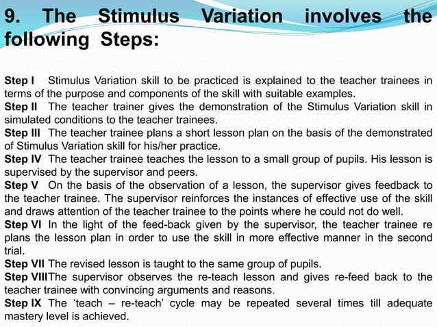 Stimulus variation skill | PPT