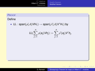Stinespring’s theorem for maps on hilbert c star modules | PPT