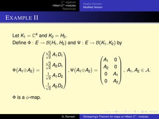 Stinespring’s theorem for maps on hilbert c star modules | PPT