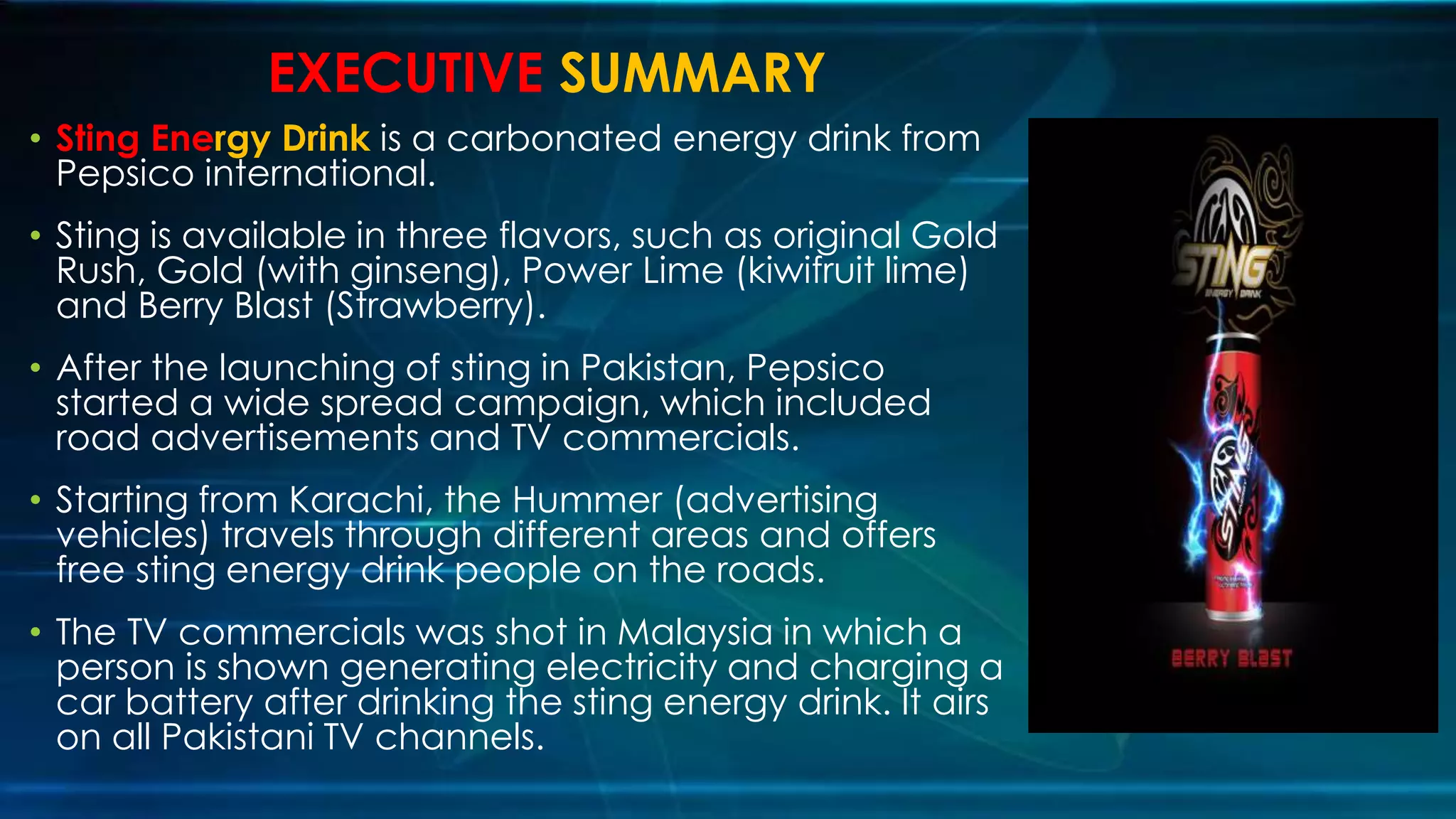 Sting Energy Drink BPR | PPTX